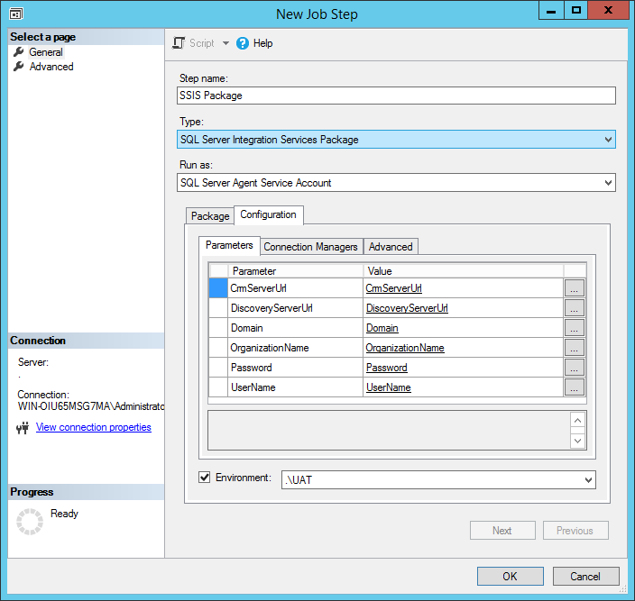 Parameterizing CDS/CRM Connection Manager